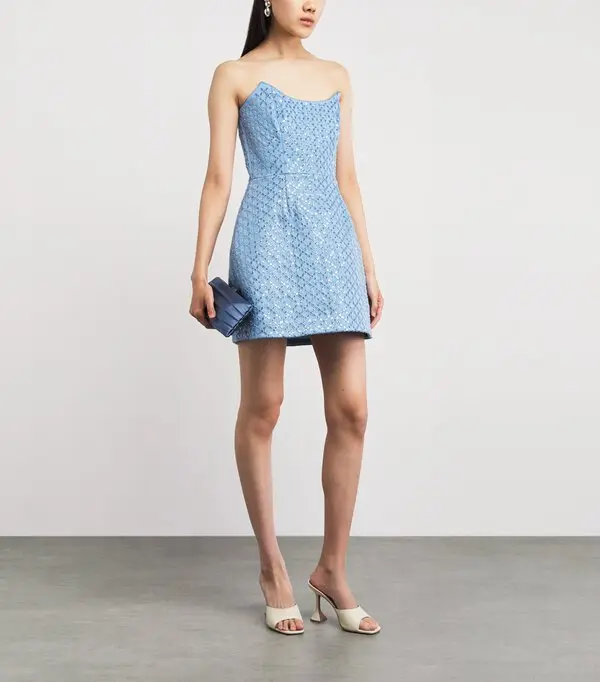 Rebecca Vallance Embellished Alix Mini Dress