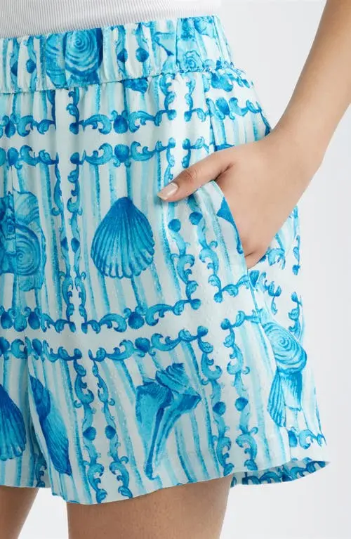 CITY BLUES Printed High-waisted Flowy Shorts