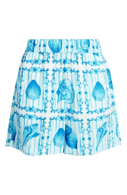 CITY BLUES Printed High-waisted Flowy Shorts