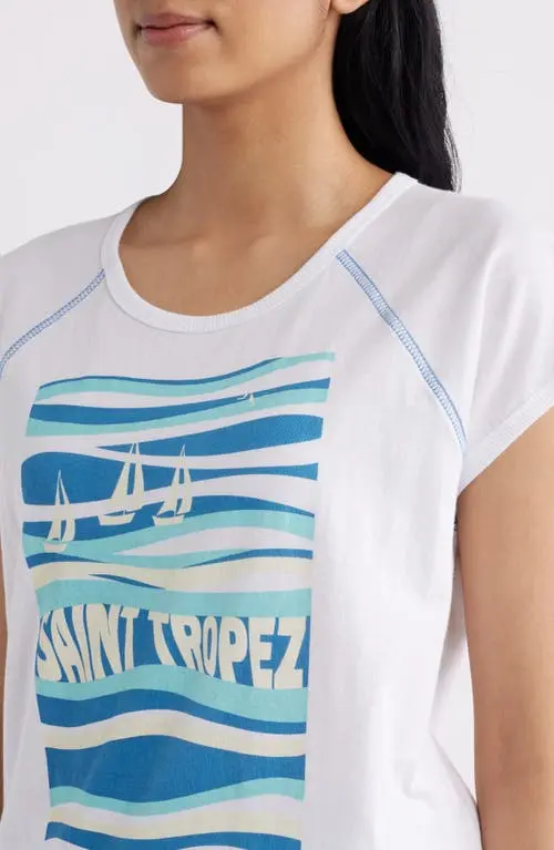 CITY BLUES Raglan Sleeve Graphic T-shirt