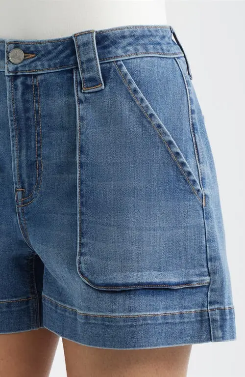 CITY BLUES High-rise Utility Denim Shorts