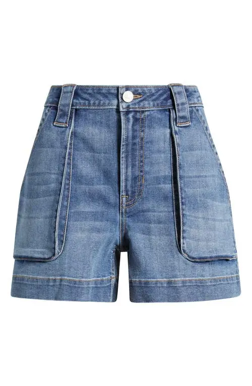 CITY BLUES High-rise Utility Denim Shorts