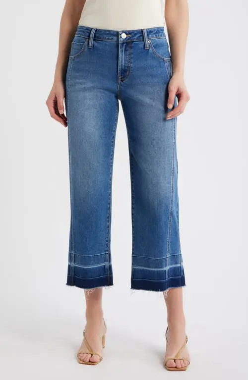CITY BLUES Release Hem Straight Leg Jeans