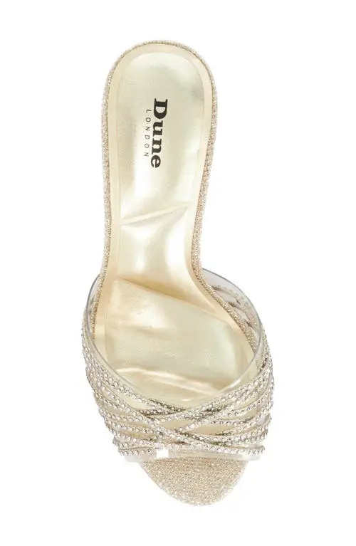 Dune London Embellished Sculptural Heel Slide Sandals