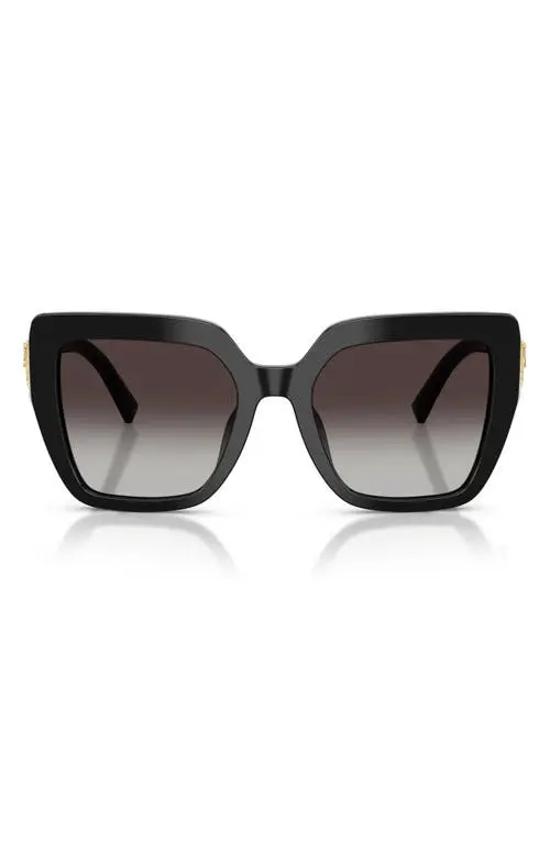 Dolce & Gabbana Square Sunglasses With Sacred Heart Logo Detail - Black/grey Gradient