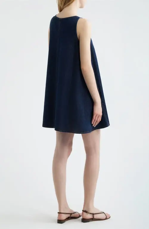 FRAME Sleeveless Denim Trapeze Mini Dress - Duomo