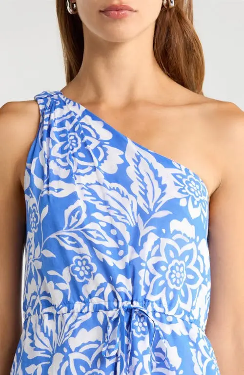 SUGARLIPS One-shoulder Floral Print Maxi Dress