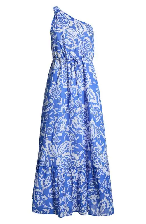 SUGARLIPS One-shoulder Floral Print Maxi Dress