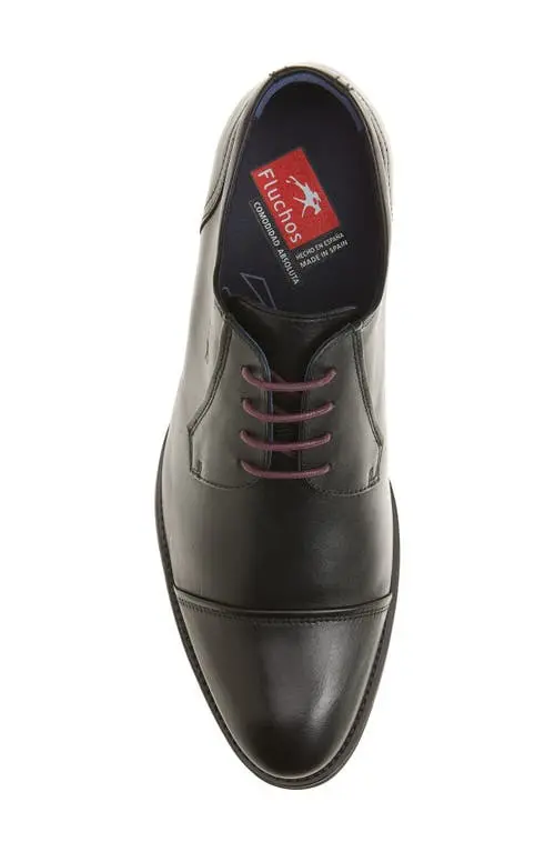 FLUCHOS Cap Toe Derby - Black