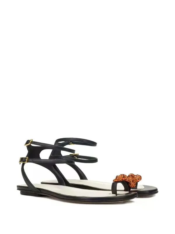 LANVIN Knot-embellished Flat Sandals