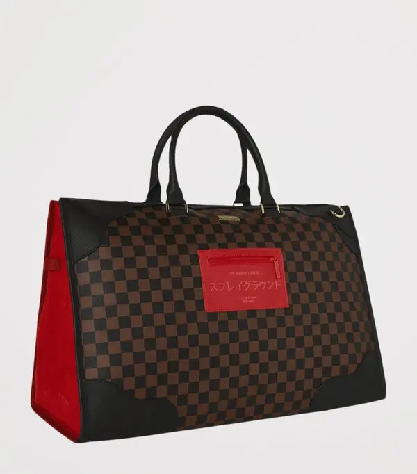 SPRAYGROUND Katana Check Pyramid Duffle Bag