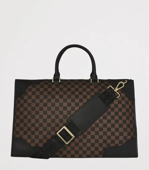 SPRAYGROUND Katana Check Pyramid Duffle Bag
