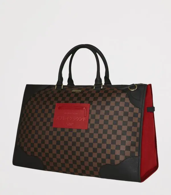 SPRAYGROUND Katana Check Pyramid Duffle Bag