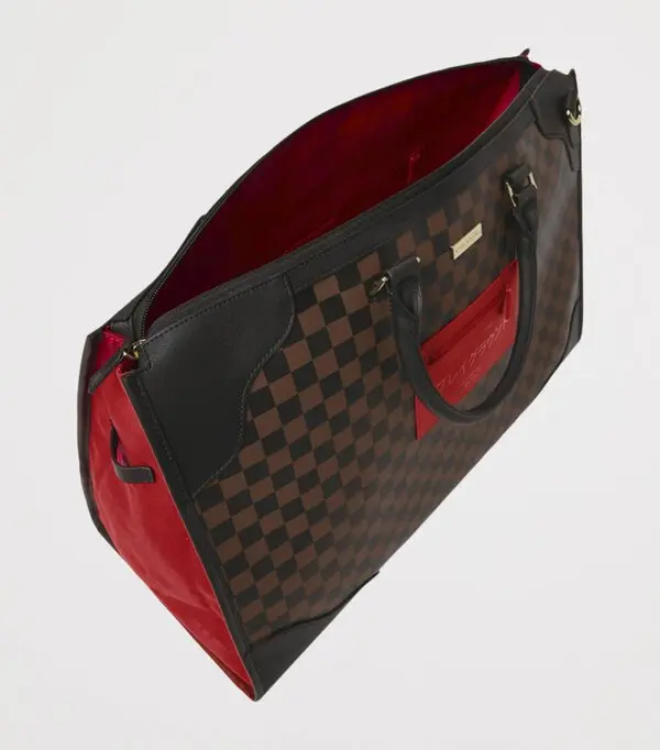 SPRAYGROUND Katana Check Pyramid Duffle Bag