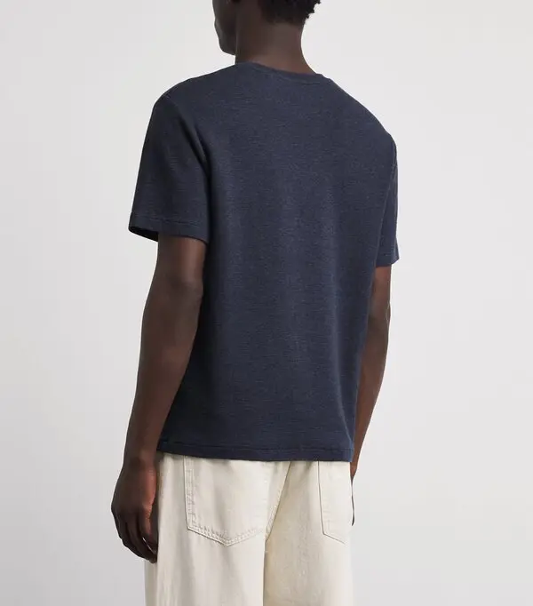 FRAME Cotton Duo Fold T-shirt - Navy