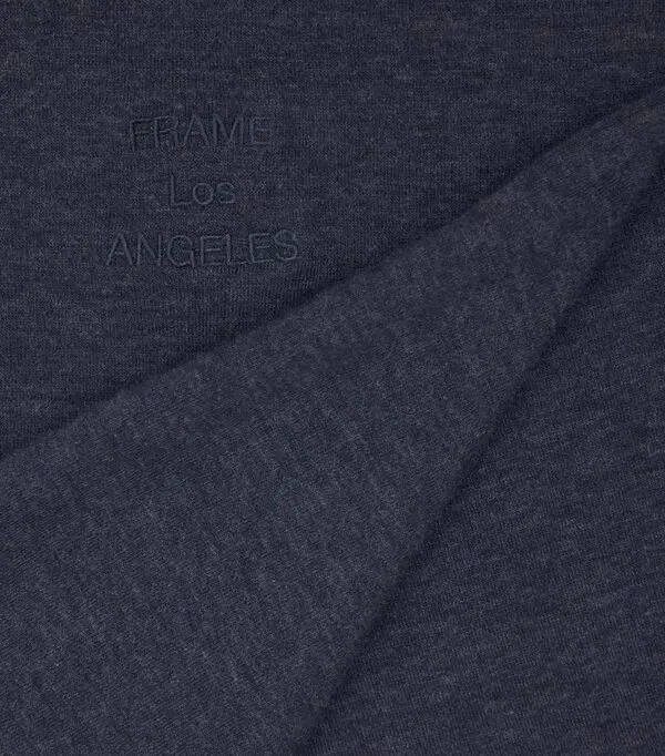 FRAME Cotton Duo Fold T-shirt - Navy