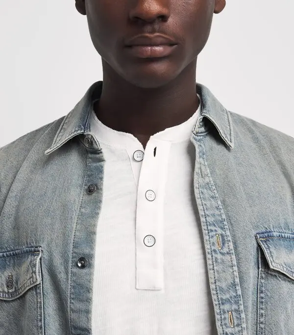 Rag & Bone Cotton Henley Top