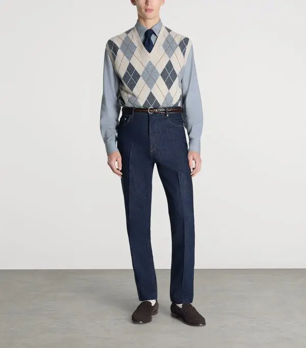 Dunhill Cashmere Argyle Sweater Vest