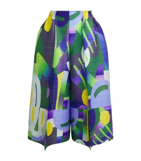 Issey Miyake Printed Pleated Trousers