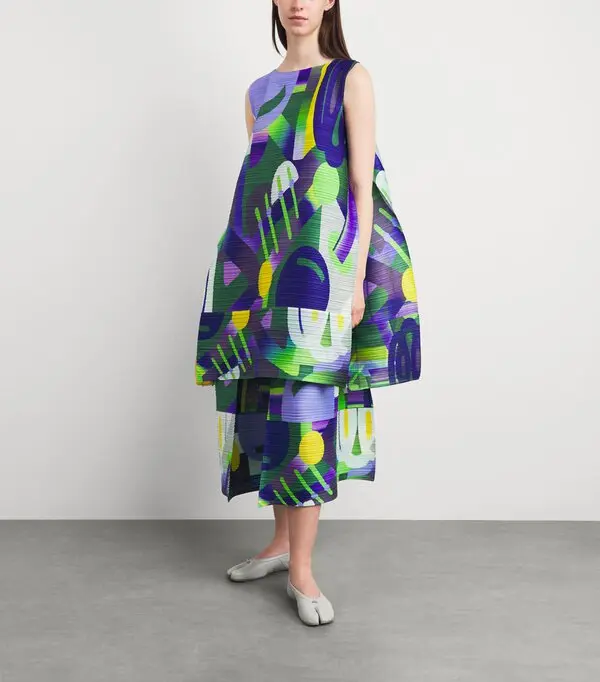 Issey Miyake Printed Pleated Trousers