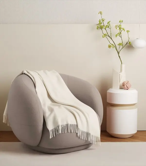 Frette Pure Cashmere Throw - Ivory