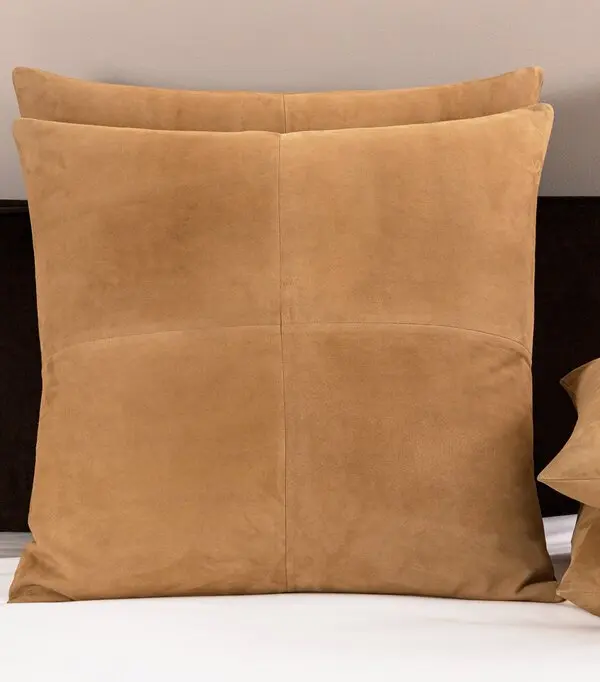 Frette Luxury Suede Cushion Cover - Brown