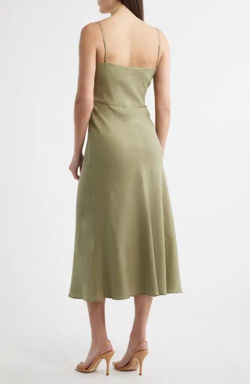 Black Halo Jada Cutout Detail Linen Dress