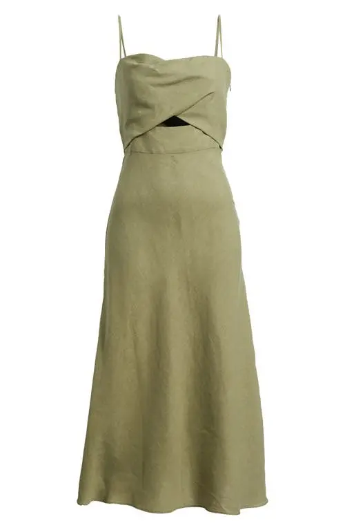 Black Halo Jada Cutout Detail Linen Dress