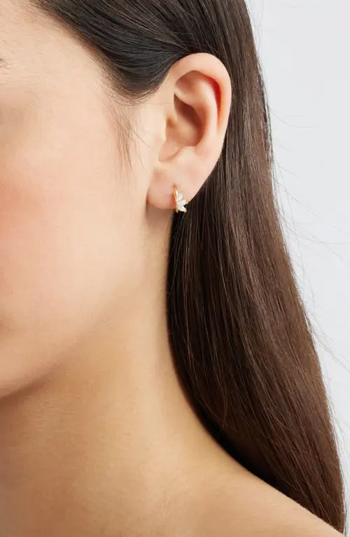 CHILD OF WILD Opal Arc Huggie Hoop Earrings