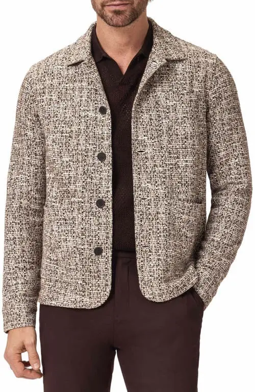 John Varvatos Bourdain Textured Tweed Jacket - Twig