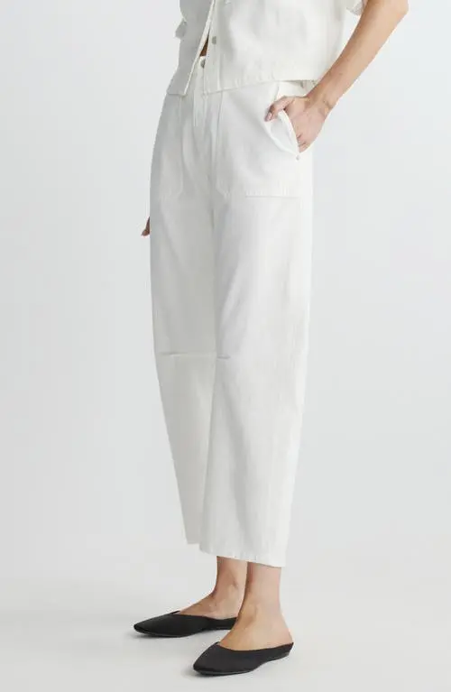 DL1961 Bilie Easy High Rise Barrel Leg Pants - White