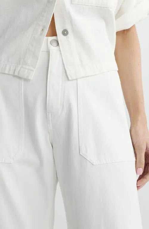 DL1961 Bilie Easy High Rise Barrel Leg Pants - White