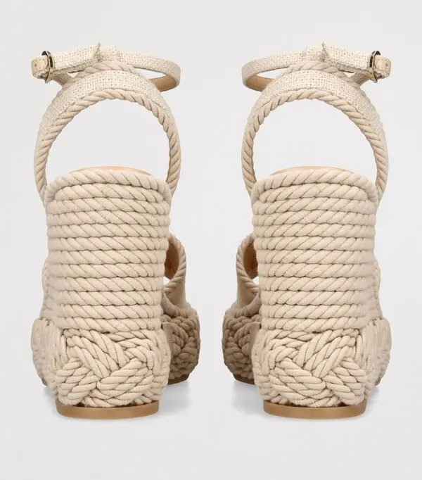 Valentino Garavani Canvas Espadrille Wedge Sandals