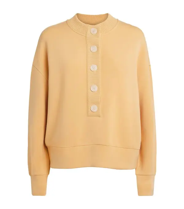 Varley Reena Button-front Sweatshirt - Beige