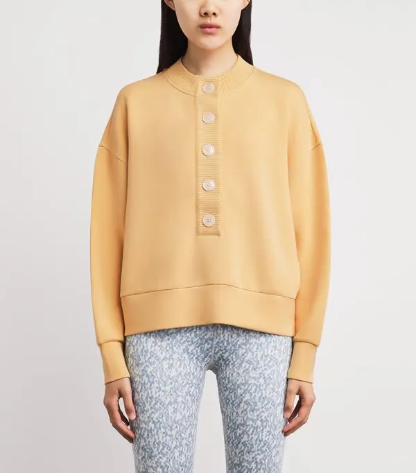 Varley Reena Button-front Sweatshirt - Beige