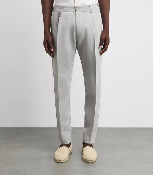 Paul & Shark Linen-cotton Drawstring Chinos