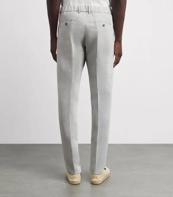 Paul & Shark Linen-cotton Drawstring Chinos