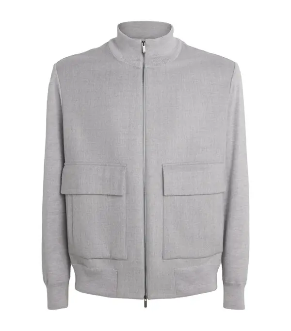 Paul & Shark Wool-silk Aliseo Bomber Jacket