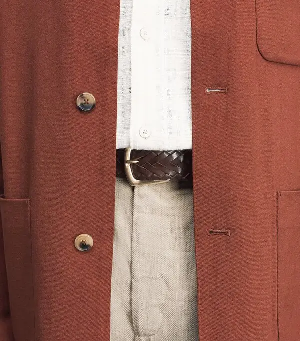 ELLIOT RHODES Leather Braided Belt