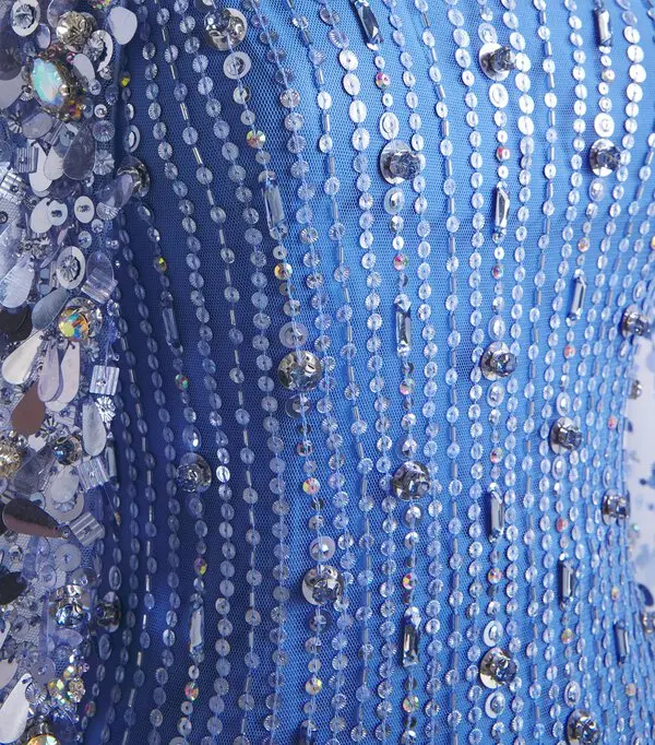 Jenny Packham Embellished Cape Gown