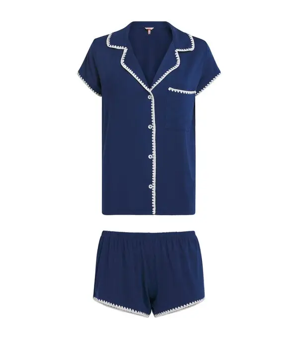 Eberjey Short-sleeve Frida Pyjama Set - Navy
