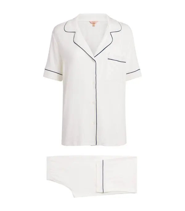 Eberjey Short-sleeve Gisele Pyjama Set - Ivory