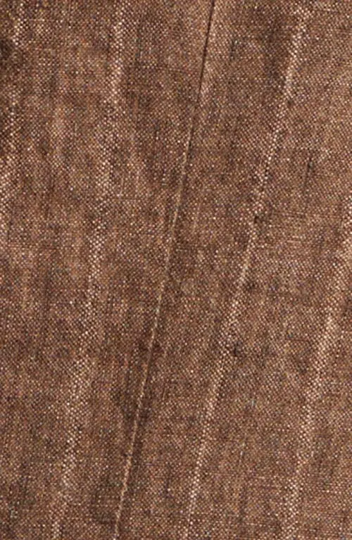 Massimo Alba Sloop Pinstripe Linen Suit - Brown