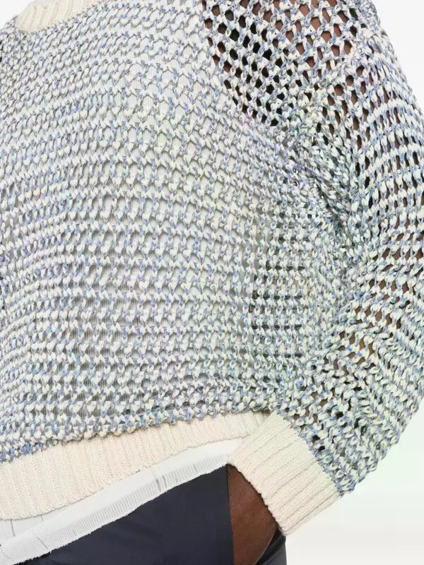 Max Mara Open-knit Crew Neck Sweater