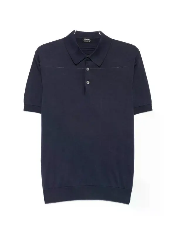 Zegna Short-sleeve Polo Shirt - Blue