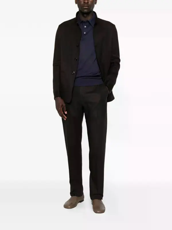 Zegna Short-sleeve Polo Shirt - Blue