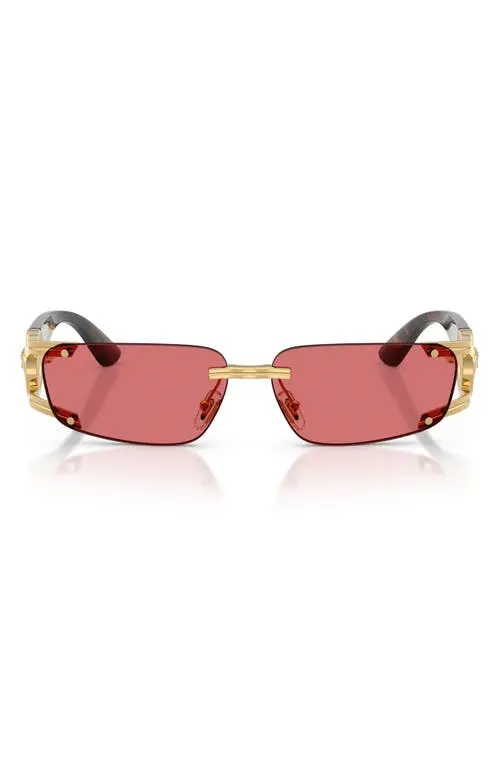 Versace Rimless Rectangular Sunglasses - Gold/red Hiper 8