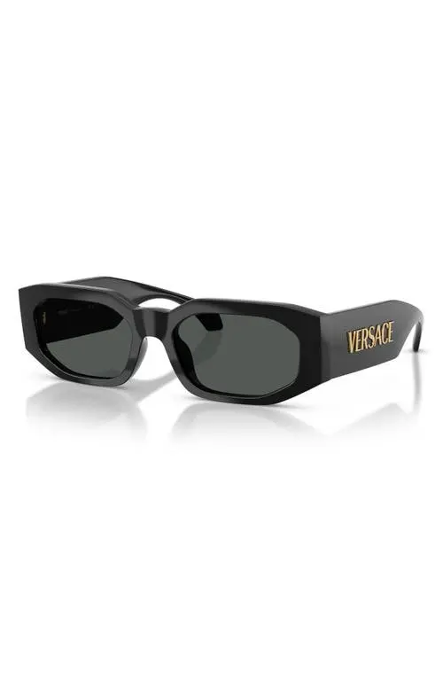 Versace Geometric Frame Sunglasses - Black