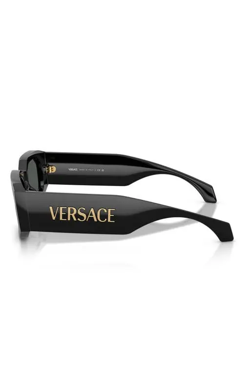 Versace Geometric Frame Sunglasses - Black