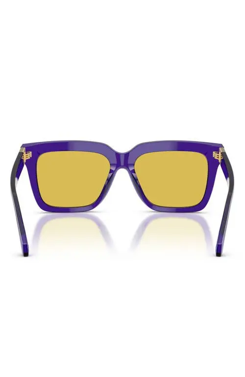 Versace Square Frame Sunglasses - Transparent Violet/yellow